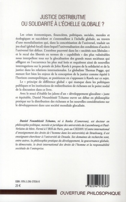 Justice distributive ou solidarité à l'échelle globale ? - john rawls ...