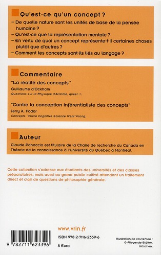Qu'est-ce qu'un concept ? : Claude Panaccio - 2711623394 - Textes et ...