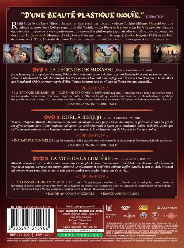 Musashi, une trilogie de Hiroshi Inagaki - Films Action - Aventure DVD ...