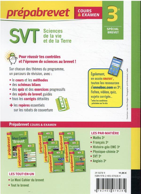 Prépabrevet cours & examen : SVT - 3e - brevet 2022 : Fabien Madoz ...