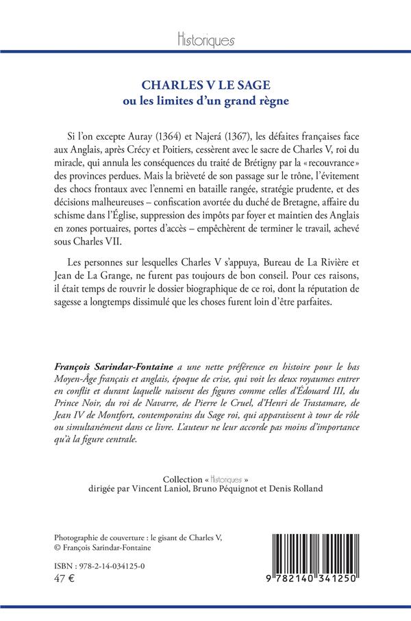 Charles V le Sage : ou les limites d'un grand règne : François Sarindar ...
