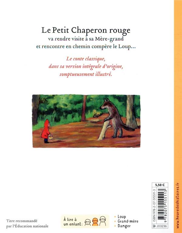 Le Petit Chaperon rouge : Charles Perrault - 2075155119 - Livres pour ...