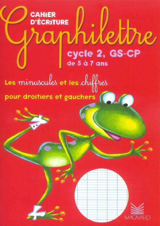 Graphilettre - cycle 2 - gs-cp - cahier d'écriture - les minuscules et les chiffres pour ...
