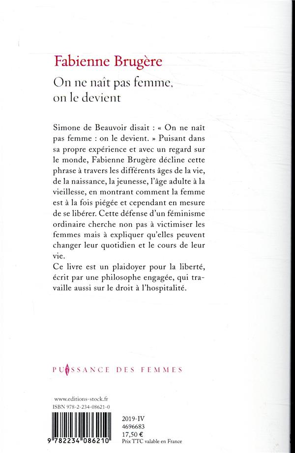 On ne naît pas femme, on le devient : Fabienne Brugère - 2234086213 ...