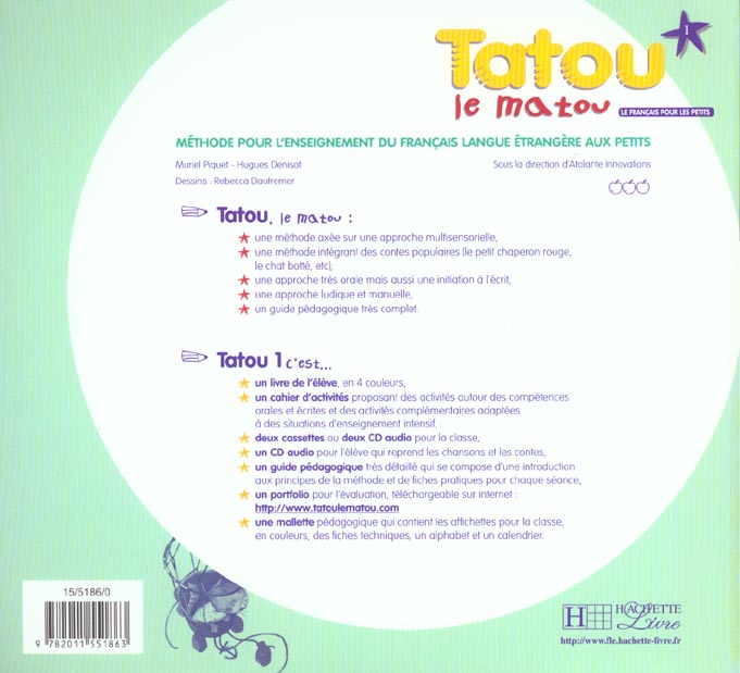 Tatou le matou 1 - livre de l'élève : Hugues Denisot,Muriel Piquet ...