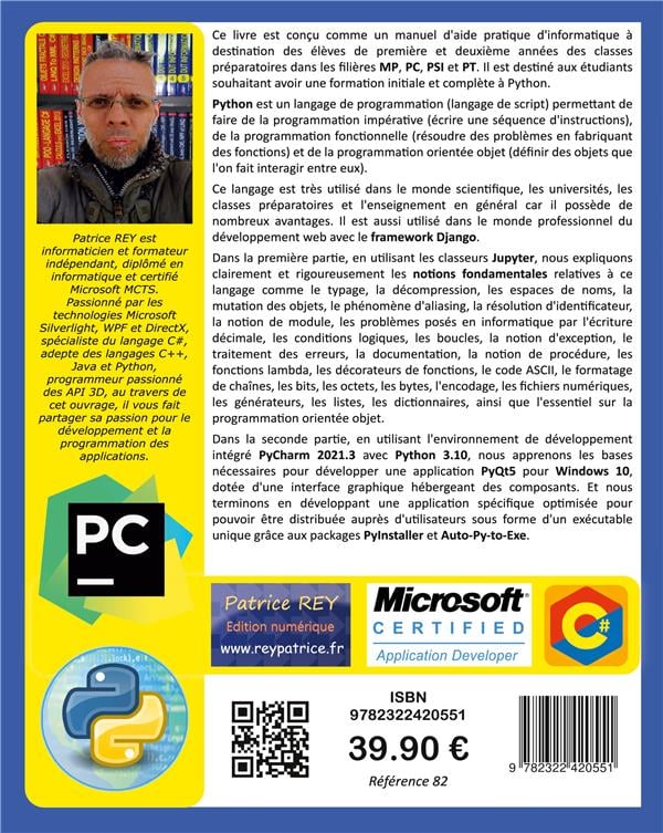 ITC Informatique Tronc Commun MPSI - Formation Python : Jupyter PyCharm PyQt5 - Livre ...