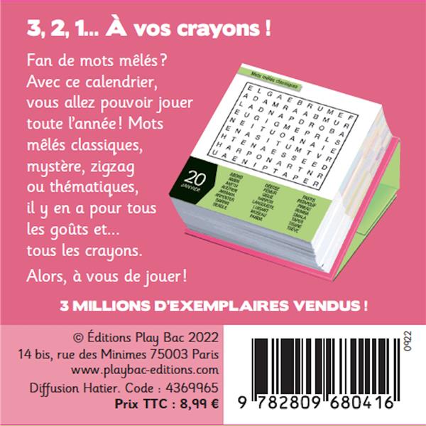 Mini calendrier : 365 mots mêlés - Livres de Jeux et Escape Game | Cultura