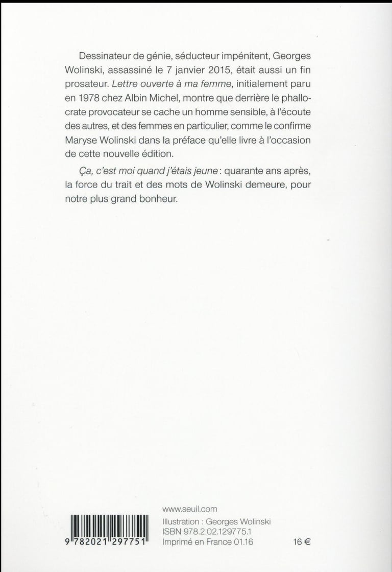 Ça, c'est moi quand j'étais jeune - lettre ouverte à ma femme : Georges ...