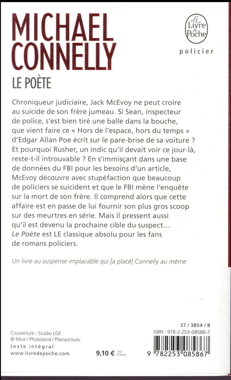 Le poète : Michael Connelly - 2253085863 - Thrillers | Cultura