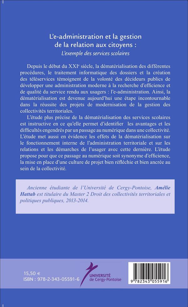 L'e-administration et la gestion de la relation aux citoyens - exemple ...