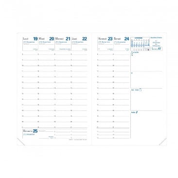 Agenda semainier 2019 - Affaires Impala Bleu - Agenda 2023 - Agendas ...