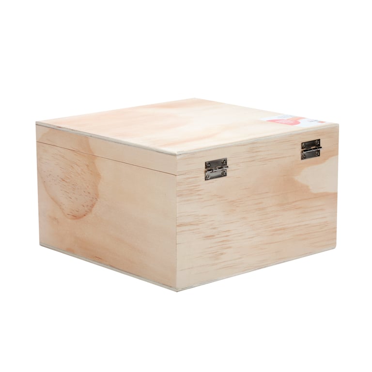 Boîte carrée en bois - 20x20x12 cm - Supports Bois | Cultura