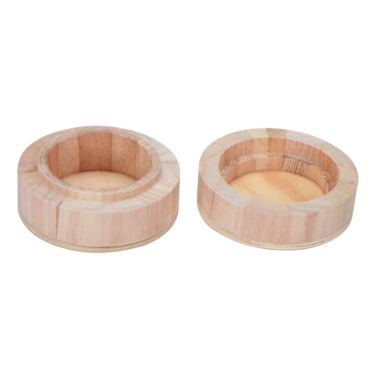 Boîte ronde en bois - 7 x 3.5 cm - Supports Bois | Cultura