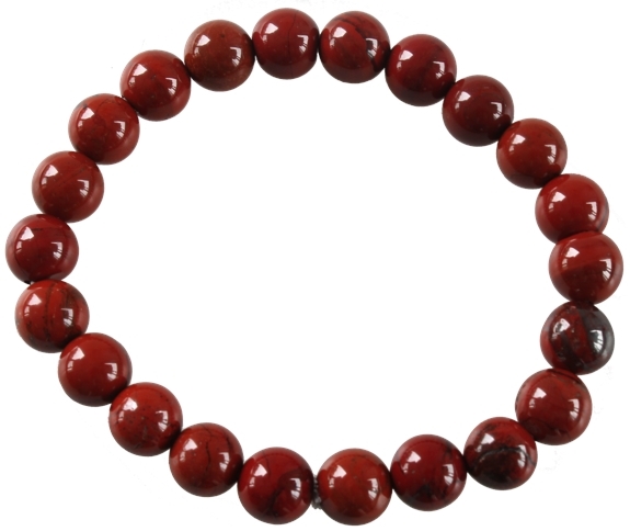 Bracelet perles rondes - Jaspe rouge | Cultura