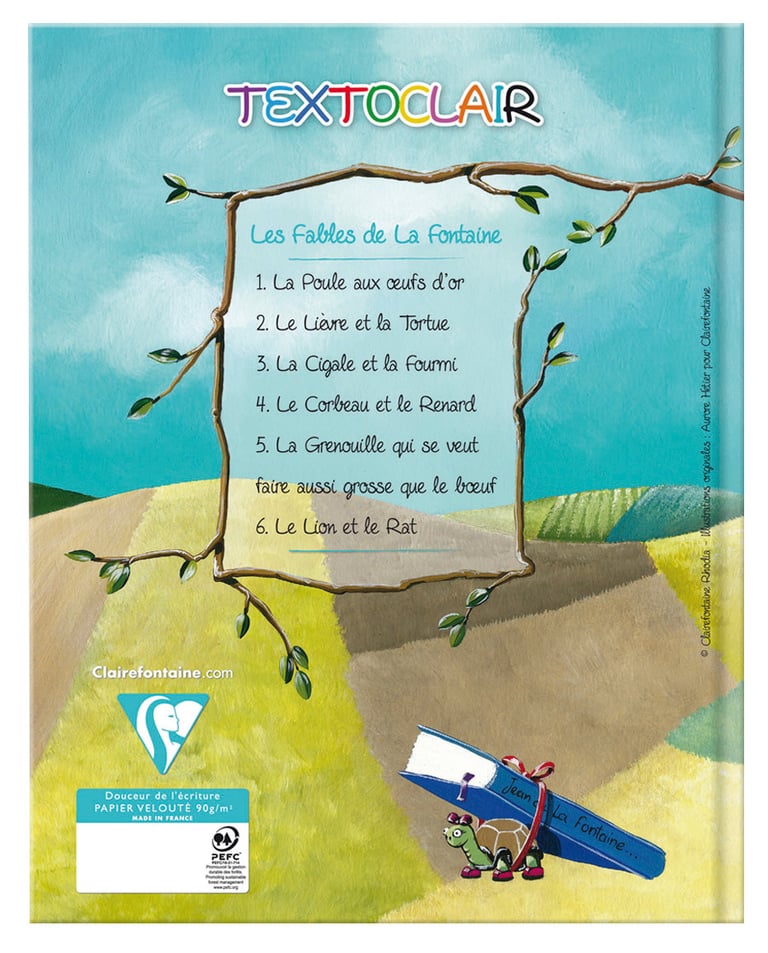 Cahier de Texte Textoclair Les Fables de La Fontaine - Clairefontaine ...
