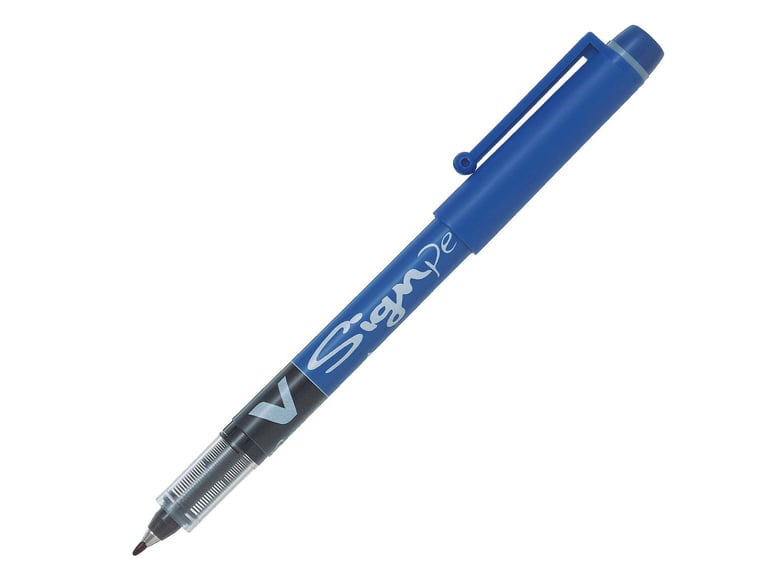 Stylo-feutre - Bleu - V-Sign Pen - Pointe moyenne - Pilot - Stylo ...