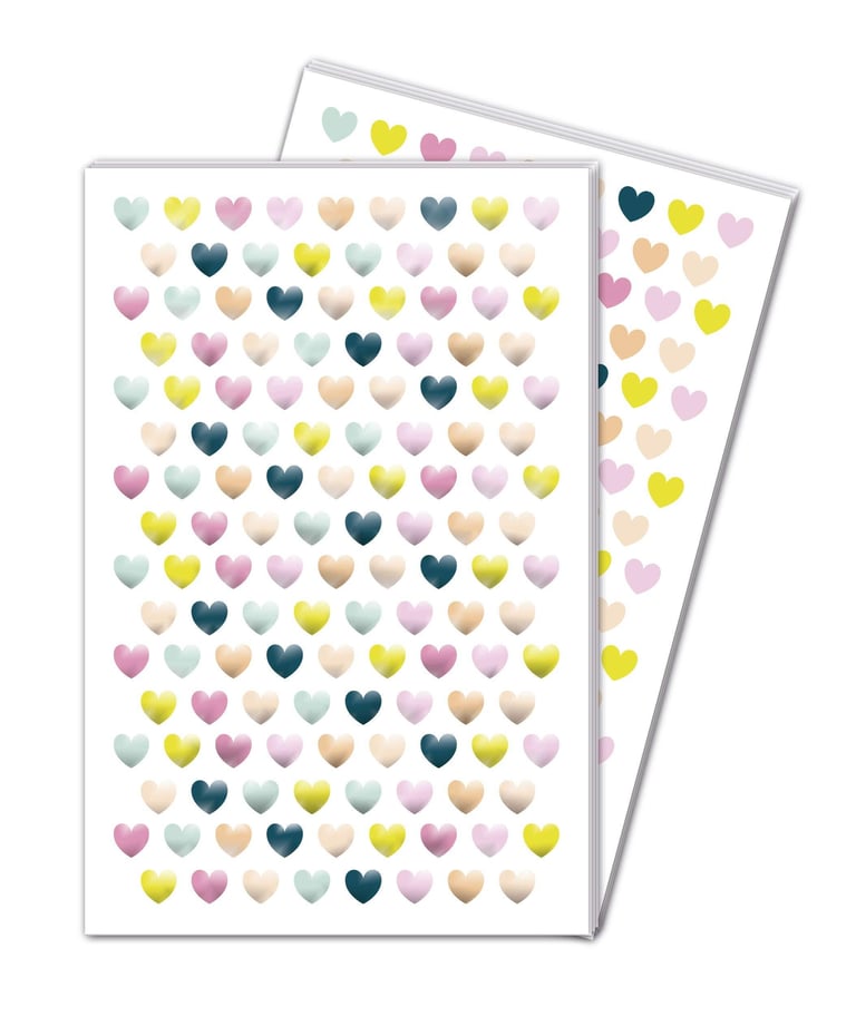 Gommettes Initial - Mini cœurs métal-pastel - 20 planches de 2720 ...