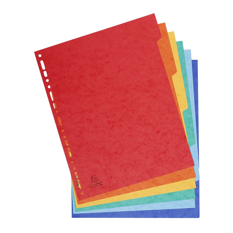Lot de 6 intercalaires A4 Maxi - Carton - Exacompta - Intercalaire ...