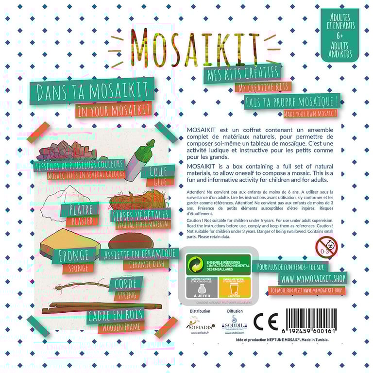 Kit mosaïque mini - Raisin - 12 x 12 cm - Kits Mosaïque - Mosaïque ...