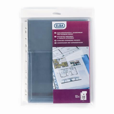 Lot de 10 pochettes perforées A4 extensibles - Plastique - Oxford ...