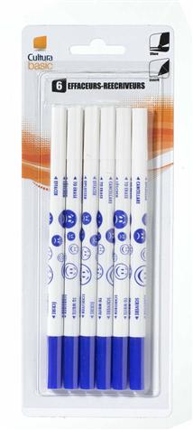 Lot de 6 effaceurs réecriveurs | Cultura