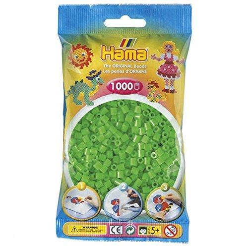 Sachet 1000 perles Hama - MIDI - vert fluo - 20742 - Perles à Repasser ...