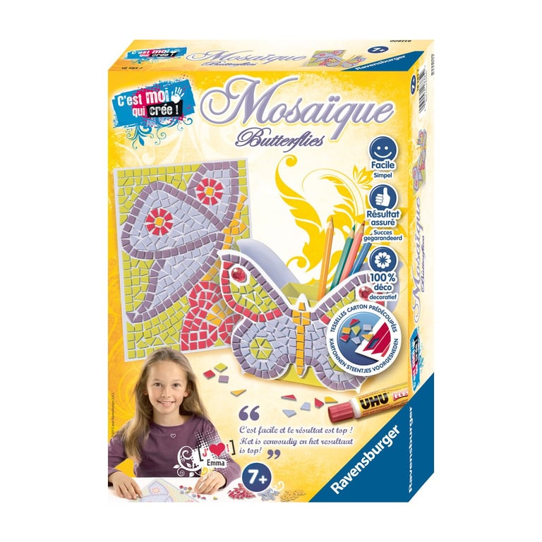 MOSAIQUE BUTTERFLIES - Coffrets Créatifs pour enfant | Cultura