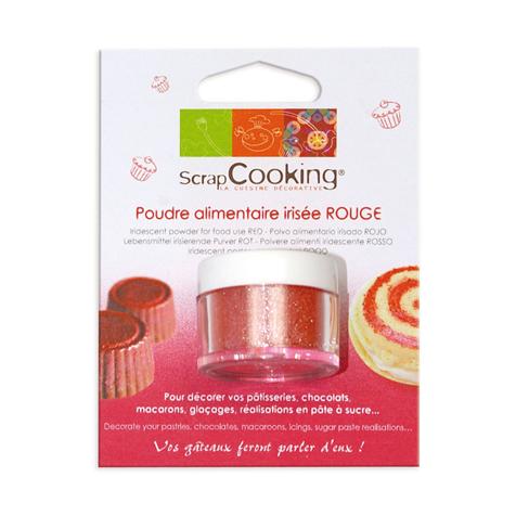 Poudre alimentaire irisée - rouge - Scrapcooking | Cultura