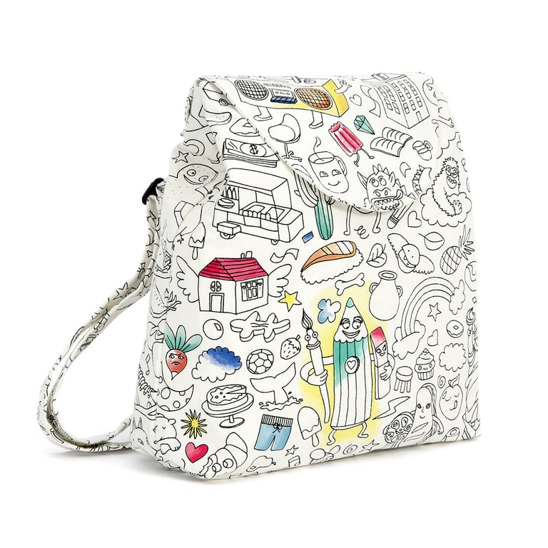 Sac à dos à colorier - OMY - Supports de dessin et coloriage | Cultura