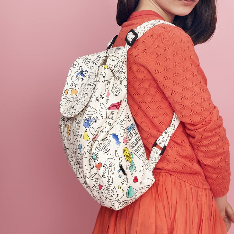 Sac à dos à colorier - OMY - Supports de dessin et coloriage | Cultura