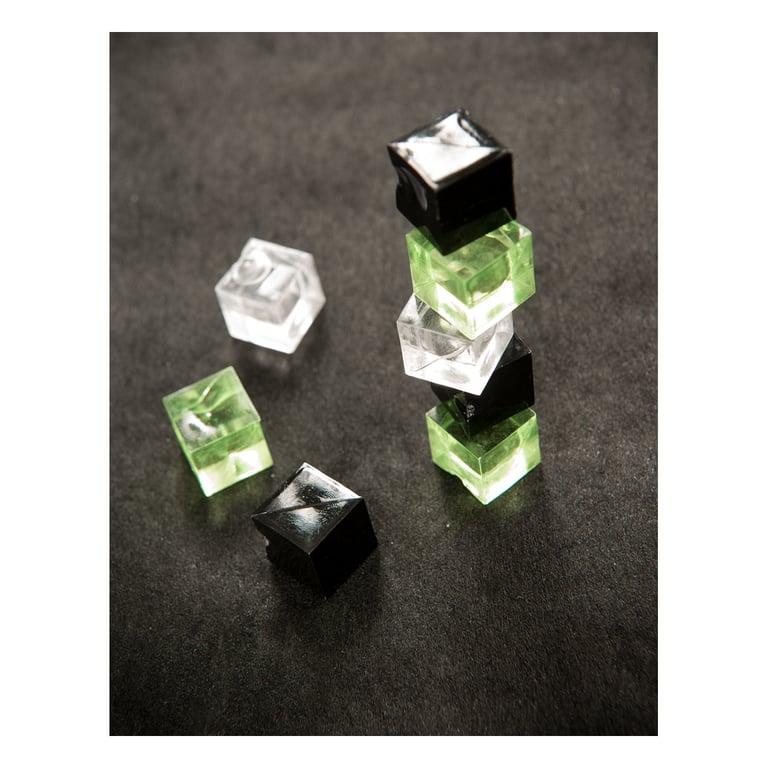 Sachet de 12 petits cubes - Vert | Cultura