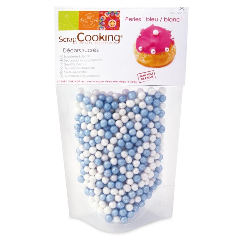 Deco Sucre Perles Bleu 50G Sachet Deco Sucres Perles Bleu/Blanc ...