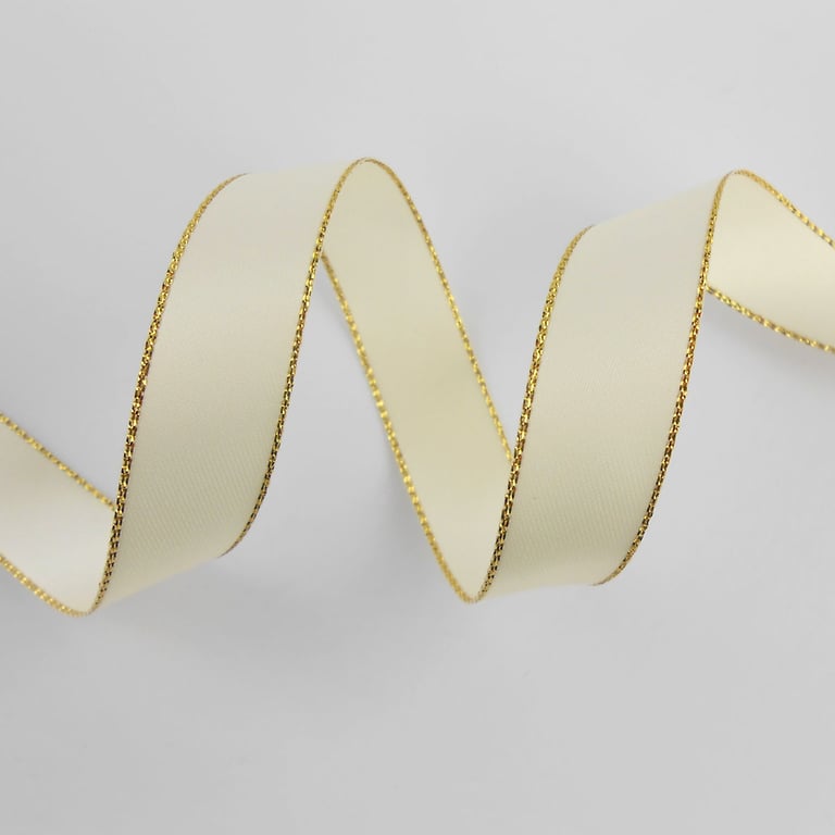 Bobinette Frou-Frou - 6mx16mm - Satin bord brillant - Ivoire nacre ...