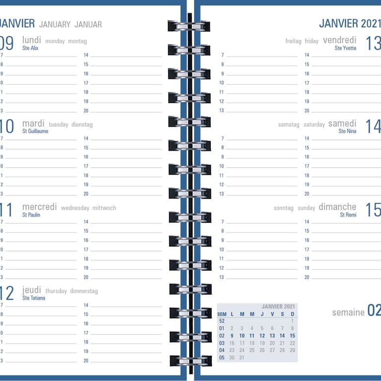 Agenda de poche semainier 2020/2021 - Graphik 3D - 17,5 x 9,5 cm - Agendas Semainier - Agendas ...
