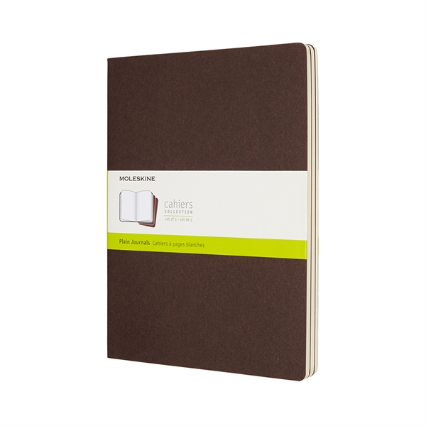 Lot de 3 cahiers - 19 x 25 cm - Moleskine - 3 x 120 pages unies - Brun ...