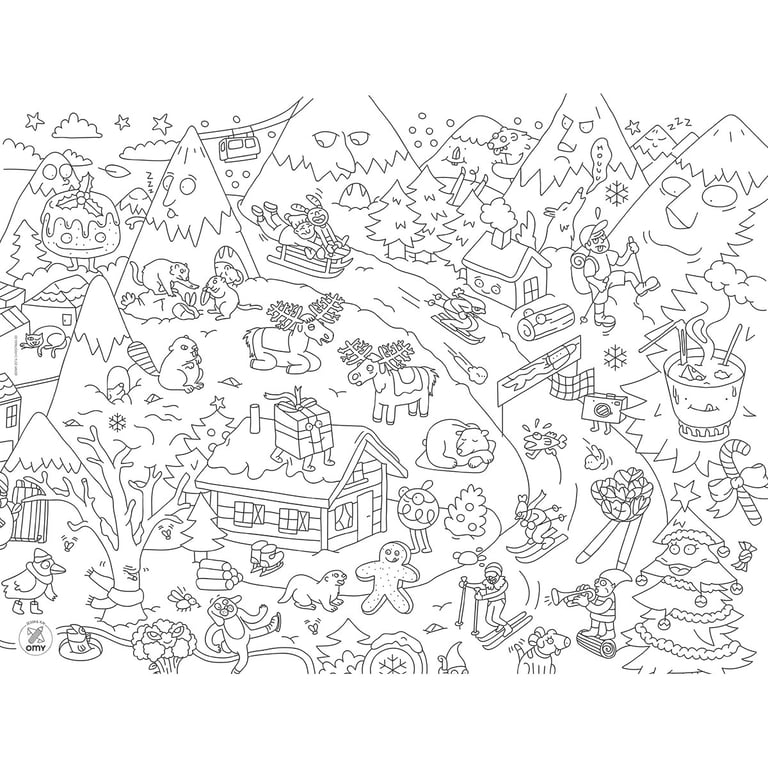 Sets de table à colorier - Noël - Omy Design - Dessin - Coloriage | Cultura