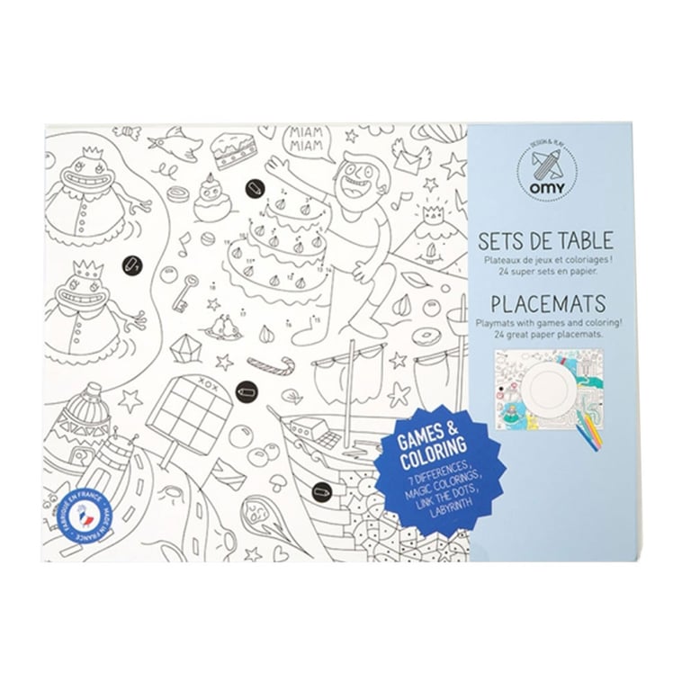 Sets de table à colorier - games - 30x40 - OMY - Coffrets Créatifs pour ...