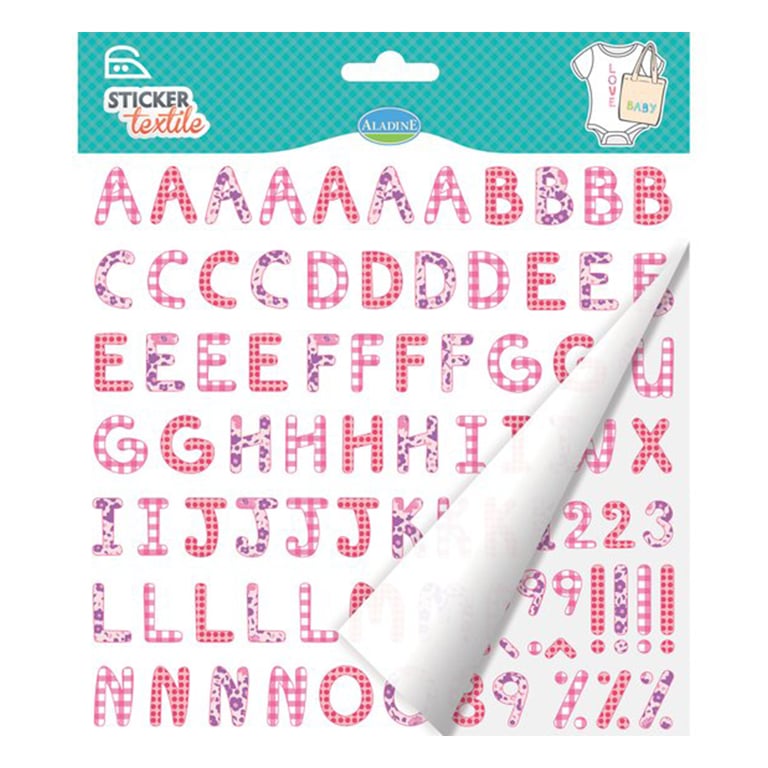Sticker textile - ABC Rose - Customisation | Cultura