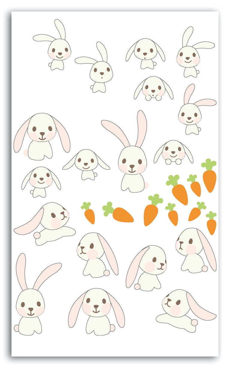 STICKERS LAPIN CAROTTE FEUTRINE STICKERS LAPIN CAROTTE FEUTRINE ...