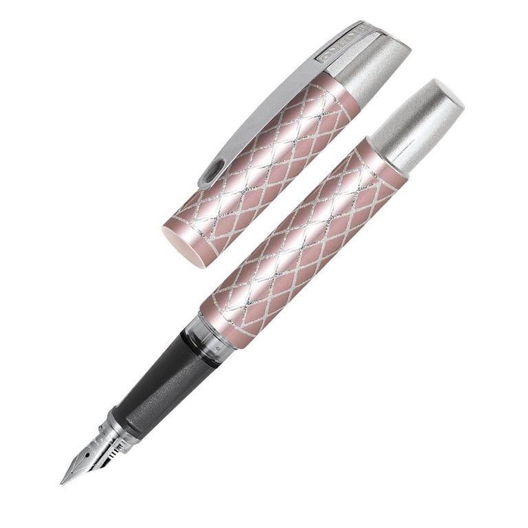 Stylo plume - Bleu - Campus - Plume moyenne - Online - Rose et argent ...