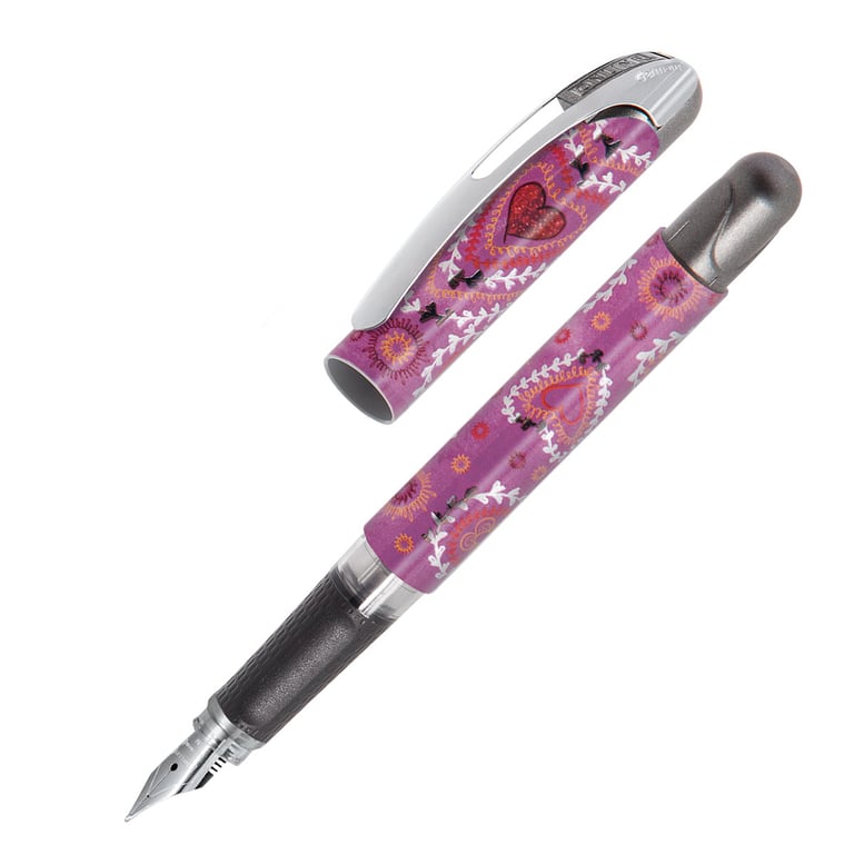 Stylo plume - Bleu - Collège - Plume moyenne - Online - Queen of Hearts ...