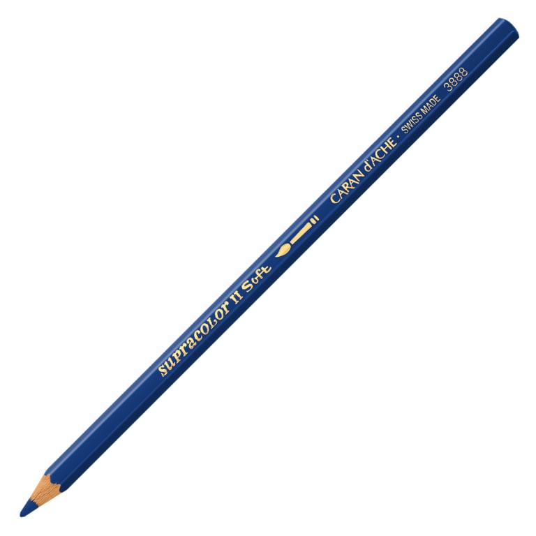 Crayon de couleur aquarelle SUPRACOLOR® bleu royal n°130 - Caran d'Ache ...