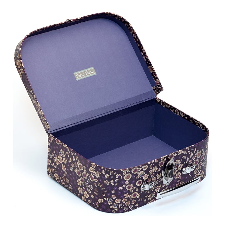 Valisette fleurie Violette 24 x 17 cm - Boites à Couture - Couture ...