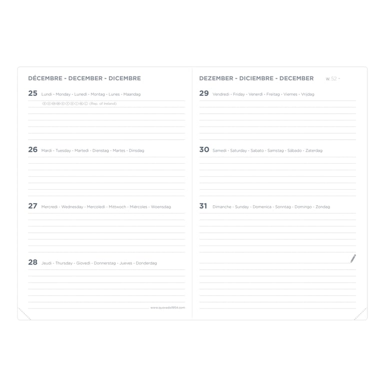 Agenda semainier 2019 Weekly large ml iris rayures b - Quo Vadis ...