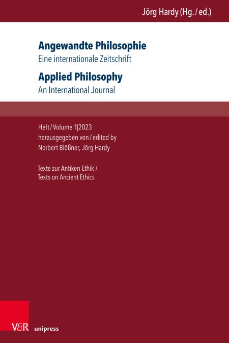 Angewandte Philosophie. Eine internationale Zeitschrift / Applied ...