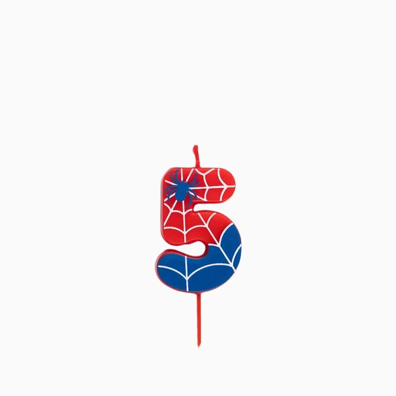 Bougie Spider Chiffre 5- Bougies d'Anniversaire - Décorations de ...