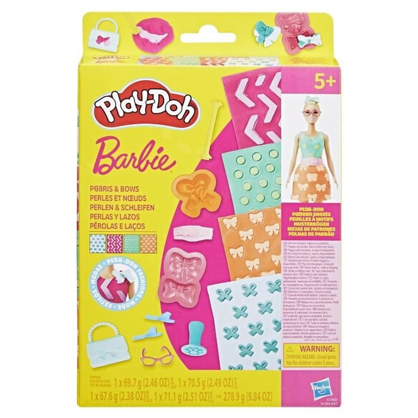 Play-Doh Barbie Perles et noeuds, recharges pour coffret de pâte a ...
