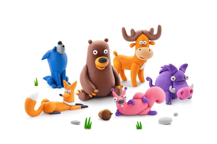 Hey clay 15 pots animaux de la forêt - dès 3 ans- Pâte à Modeler | Cultura