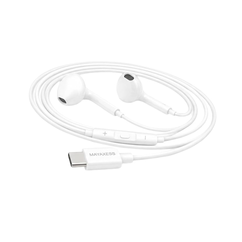 Mayaxess Écouteurs Filaires USB-C avec Micro intégré pour Galaxy S23 ...