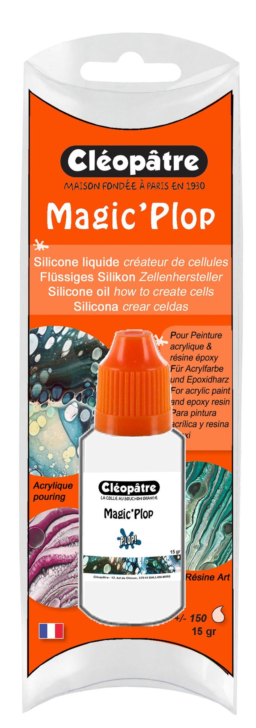 Silicone liquide pouring Magic Plop 15g - Résine | Cultura